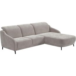Sit & More sit&more Ecksofa &raquo;Blues L-Form&laquo; wahlweise mit Klapptisch und USB grau 100% Polyester
