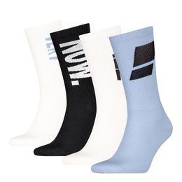 Calvin Klein Jeans Herren Socken &raquo;CKJ MEN SOCK 4P GRAPHIC GIFTBOX&laquo; 4er Pack wei&szlig; - (40/46)