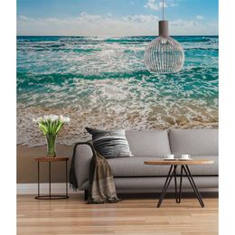 Komar Fototapete &raquo;Digitaldruck Vlies - Seaside - Gr&ouml;&szlig;e 300 x 250 cm&laquo; bedruckt glatt Wohnzimmer, Schlafzimmer bunt Vlies