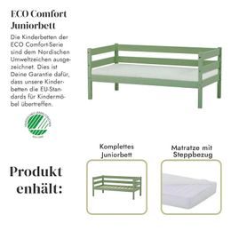 Hoppekids Einzelbett &raquo;ECO Comfort Kinderbett, Kiefer Massivholz, Jugendbett inkl. Rollrost&laquo; 70x160 cm, wahlweise in verschieden Farben/ Matratze/ 