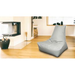 Kinzler Sitzsack &raquo;Lounge&laquo; 1 Stk. tlg. Loungesessel, Uni Farben, mit R&uuml;ckenlehne, Outdoor geeignet silber Polyester