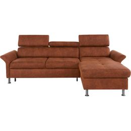 exxpo - sofa fashion Ecksofa &raquo;Maretto, bequem & komfortabel, bodenfrei, Breite 257cm, L-Form&laquo; inkl. Kopf- bzw. R&uuml;ckenverstellung, wahlweise mit 