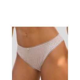 Lascana Damen Lascana Slip &raquo;Chiara&laquo; mit graphischem Netz-Muster beige 48/50