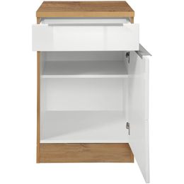 KOCHSTATION Unterschrank &raquo;KS-Brindisi&laquo; 50 cm breit wei&szlig; Holzwerkstoff, MDF