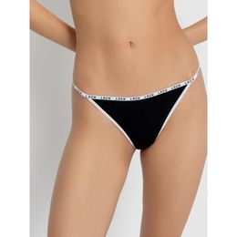 Lscn By Lascana Damen LSCN by LASCANA String 1 Stk. mit Logo-B&uuml;ndchen schwarz 44/46, 1 Stk.