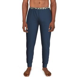 Tom Tailor Herren Tom Tailor Pyjamahose &raquo;Br&uuml;gge&laquo; Logobund, schmaler Fit, Seitentaschen, atmungsaktiv, Baumwollmix blau 48S, N-Gr