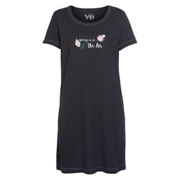 Vivance Dreams Damen Sleepshirt schwarz 36/38, N-Gr