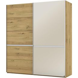 Musterring Schwebet&uuml;renschrank &raquo;Savona, Kleiderschrank, Schrank, Garderobe, mit Schiebet&uuml;ren&laquo; Teilmassiv Bianco-Eiche, mit Spiegel oder Glas, MADE IN GERMANY, 