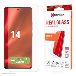 Displex Displayschutzglas &raquo;Real Glass&laquo; f&uuml;r Xiaomi 14 1 Stk. tlg. Bildschirmschutz, Displayschutzfolie,Einfach anbringen,kratz-&sto&szlig;fest transparent Kontur und