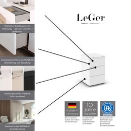 LeGer Home by Lena Gercke Nachtkommode &raquo;Nachttisch Nachtschrank Nachtkonsole SERINA eleganter Eyecatcher&laquo; mit 3 Schubk&auml;sten sowie hochwertigen 