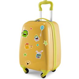 Hauptstadtkoffer Jungen Kinderkoffer &raquo;For Kids, Monster&laquo; 24 l 4 Rollen Kinderreisegep&auml;ck Handgep&auml;ck-Koffer Kinder-Trolley gelb