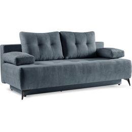 WERK2 Schlafsofa &raquo;Oakland Bettsofa Breite 206cm, Liegefl&auml;che 202/145cm,&laquo; 2-Sitzer Sofa & Schlafcouch mit Bettkasten grau 92% Polyester, 8% Nylon
