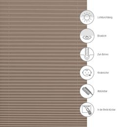 Gardinia Plissee &raquo;Concept Tageslicht&laquo; blickdicht mit Bohren verspannt in der Breite k&uuml;rzbar grau Obermaterial: 100% Polyester