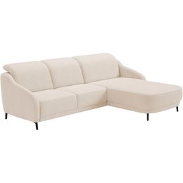 Sit & More sit&more Ecksofa &raquo;Blues L-Form&laquo; wahlweise mit Klapptisch und USB beige 100% Polyester