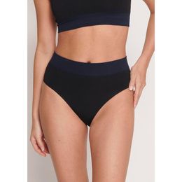 Sloggi Damen Sloggi High-Waist-Slip &raquo;EVER Infused Aloe&laquo; pflegend, leicht, weich, nahtlos, gerippter elastischer Bund schwarz M