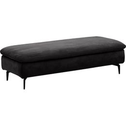 W.Schillig Ecksofa &raquo;valentinoo, Designsofa, bequem, elegant und zeitlos, L-Form&laquo; inklusive Hocker, mit Sitztiefenverstellung, Breite 299 cm schwarz 