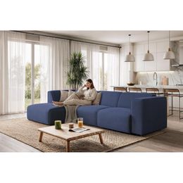 RAUM.ID Ecksofa &raquo;Merid L-Form, B: 295 cm - OTTO. Verl&auml;ssliche Qualit&auml;t.&laquo; jederzeit durch Module erweiterbar blau Struktur fein (100% Polyester);