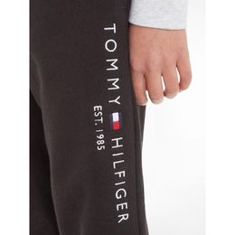 Tommy Hilfiger Kinder Jogginghose mit Logo-Schriftzug auf dem Bein schwarz 92, N-Gr