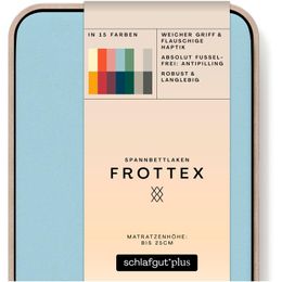 Schlafgut Bettlaken &raquo;Frottex Spannbettlaken&laquo; MADE IN GREEN by OEKO-TEX blau Frottee, Obermaterial: 75% Baumwolle, 25% Polyester