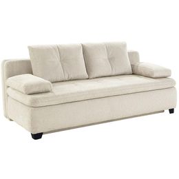 Jockenh&ouml;fer Schlafsofa &raquo;Balu, Dauerschlafsofa, 140kg Belastbarkeit je Sitz&laquo; Bettkasten, G&auml;stebett, Hub-Schwenkbeschlag Korpus: 100% Polyester;Kissen: 100% 