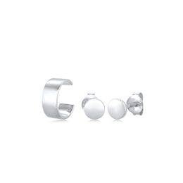 Elli Damen Ohrring-Set &raquo;Ohrstecker Earcuff Set 925 Sterling Silber&laquo; silber