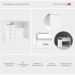Inosign Schreibtisch &raquo;Function Plus, Arbeitstisch, B&uuml;rotisch, staurum, minimalistisch&laquo; mit 4 Schubladen, 1 offenes Fachbreite 110 cm braun