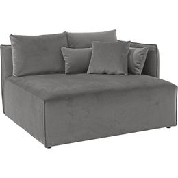 OTTO home Ottomane &raquo;N&ouml;re&laquo; kurzes Lounge-Modul - zum Zusammenstellen, Breite 138 cm, Tiefe 128 cm grau 100% Polyester