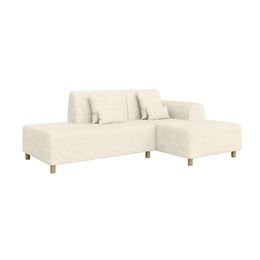 OTTO home Ecksofa &raquo;Suyala&laquo; L-Form mit Hocker beige 100% Polyester