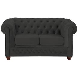 Home Affaire Chesterfield-Sofa &raquo;New Castle&laquo; mit hochwertiger Knopfheftung in Chesterfield-Design, B/T/H: 148/86/72 grau