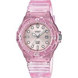 Casio Timeless Collection Damen CASIO TIMELESS COLLECTION Quarzuhr Armbanduhr, Kinder, Jugendliche, bis 10 bar wasserdicht, Leuchtzeiger rosa