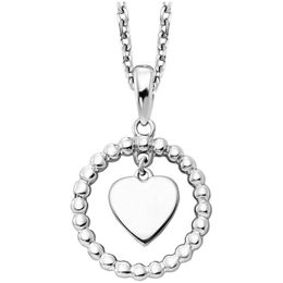 JULIE JULSEN Damen Kette mit Anh&auml;nger &raquo;925/- Sterling Silber rhodiniert Moving Heart&laquo; silber