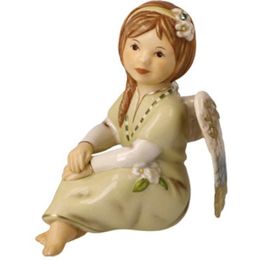Goebel Engelfigur &raquo;Schutzengel Gloria - Engel des Gl&uuml;cks, Weihnachtsdeko H&ouml;he ca. 10,5 cm&laquo; Sammlerfigur, Weihnachtsfigur, Dekofigur aus Steingut bunt 