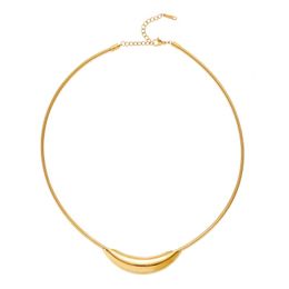 Lascana Damen Lascana Schlangenkette &raquo;Halskette mit R&ouml;hrchen Anh&auml;nger&laquo; Hochwertiges Collier mit Goldbeschichtung gold