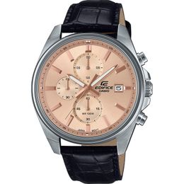 CASIO EDIFICE Herren CASIO EDIFICE Chronograph Quarzuhr, Armbanduhr, Herrenuhr, Lederarmband, analog, Tag