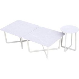 Best Beistelltisch &raquo;Fellow&laquo; Set, 3 Stk. tlg. beige Gestell: Aluminium;Tischplatte: Kompakt-Keramik