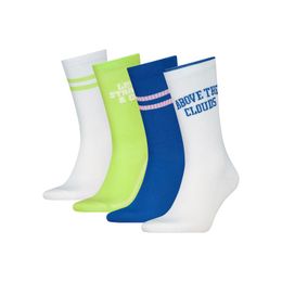 Levi's Levi's Herren Socken 4 Stk. tlg. mit farblich abgesetzten Streifen, Geschenkbox bunt 39-42