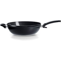 Fissler Wok &raquo;Ceratal Orbit Black&laquo; Aluminium 1 Stk. tlg. ges&uuml;nderes Kochen mit Antihaft-Effekt, hergestellt ohne PFAS/PTFE schwarz