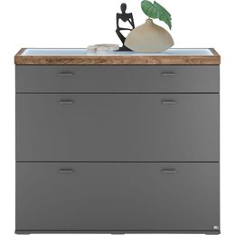 set one by Musterring Sideboard &raquo;Lancaster Dielen&laquo; inklusive LED-Beleuchtung, mit T&uuml;ren und Schubk&auml;sten grau