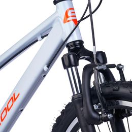 S'COOL S&rsquo;COOL Jugendfahrrad &raquo;S'COOL Xroc Pro 20-K7 Sky Grey/Neon Orange&laquo; 7 Gang Shimano Kettenschaltung Sky Grey/Neon Orange