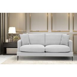 Home Affaire 2-Sitzer &raquo;Cozy elegantes Designsofa, Ma&szlig;e B/T/H: 151/97/80 cm&laquo; mit losen Kissen und Metallbeinen silber Samtoptik (100% Polyester);
