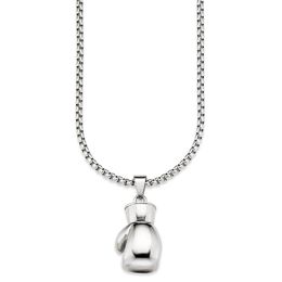 Bruno Banani Herren Kette mit Anh&auml;nger &raquo;Schmuck Geschenk Halskette Box-Handschuh Venezianerkette&laquo; silber