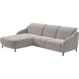 Sit & More sit&more Ecksofa &raquo;Blues L-Form&laquo; wahlweise mit Klapptisch und USB grau 100% Polyester