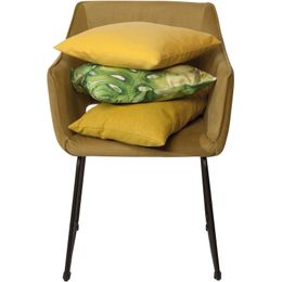Tom Tailor HOME Schalenstuhl &raquo;T-VELVET ARMCHAIR&laquo; (Set) 2 Stk. gold Modischer Samtstoff STC (100% Polyester)