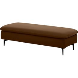 W.Schillig Ecksofa &raquo;valentinoo, Designsofa, bequem, elegant und zeitlos, L-Form&laquo; inklusive Hocker, mit Sitztiefenverstellung, Breite 299 cm braun 