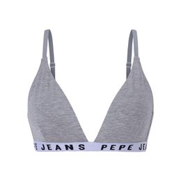 Pepe Jeans Damen B&uuml;gelloser BH &raquo;Logo Bra&laquo; grau XL, N-Gr