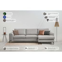 OTTO home Ecksofa &raquo;Henry&laquo; mit Metallbeinen, in modernem Design beige 100% PES