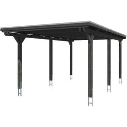 Skan Holz Einzelcarport &raquo;Emsland&laquo; Massivholz 291 cm Anthrazit