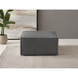 OTTO home Hocker &raquo;FINNLEY, Polsterhocker in Boucl&eacute;, Struktur fein u. Mega Cord verf&uuml;gbar&laquo; passend zum Loveseat der Serie Finnley grau Bezugstoff 100% 