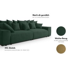 WERK2 Big-Sofa &raquo;Maxi B, Mega Sofa mit viel Platz, Breite 290 cm, pflegeleichte Bez&uuml;ge&laquo; Maximaler Kuschelkomfort: XXL-Sofa mit 78 cm Sitztiefe & 12 