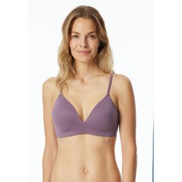 Schiesser Damen Soft-BH &raquo;Invisible Soft&laquo; mit seitlichen St&auml;bchen f&uuml;r guten Halt lila 75, Cup B